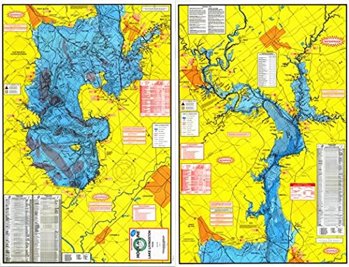 Topographical Fishing Map of Lake Livingston - with GPS Hotspots